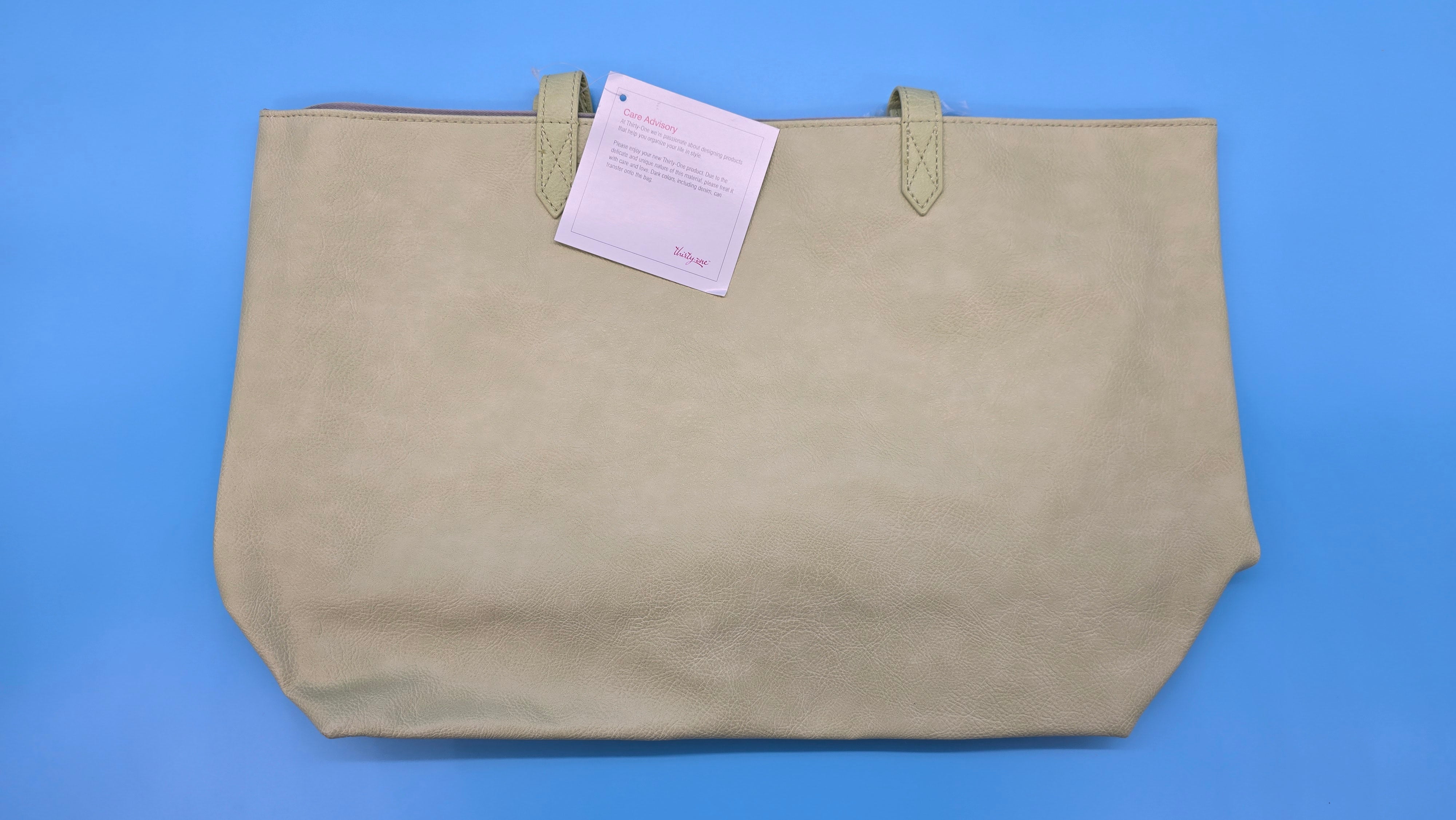 Thirty-One Gifts Modern Tote Lemongrass Distressed Pebble NWT Shoulder ...